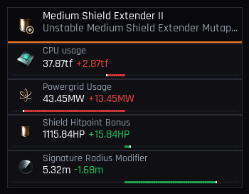 Umika Eistiras's Medium Abyssal Shield Extender | MutaMarket